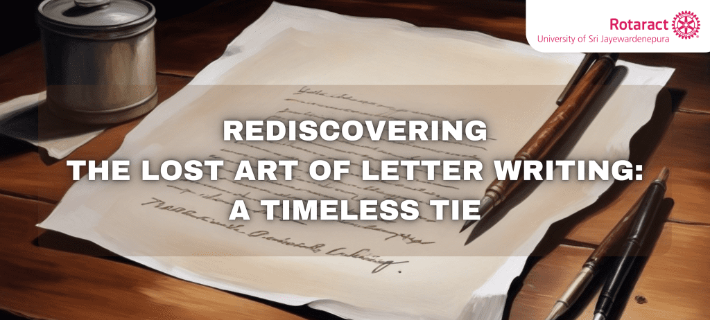 REDISCOVERING THE LOST ART OF LETTER WRITING: A TIMELESS TIE - Official ...